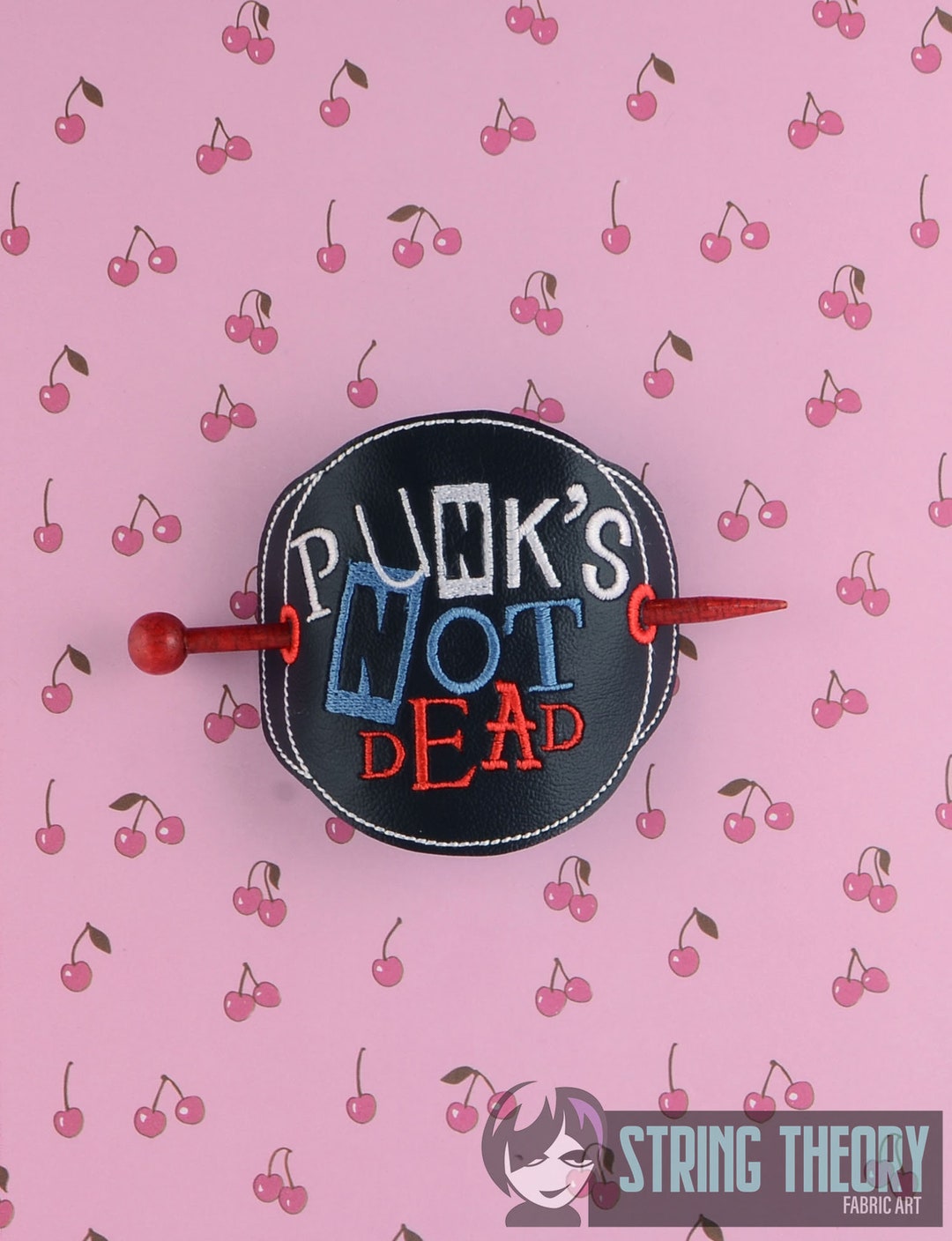 Punks Not Dead ITH in the Hoop Bun Cover 4x4 Hoop Machine Embroidery ...