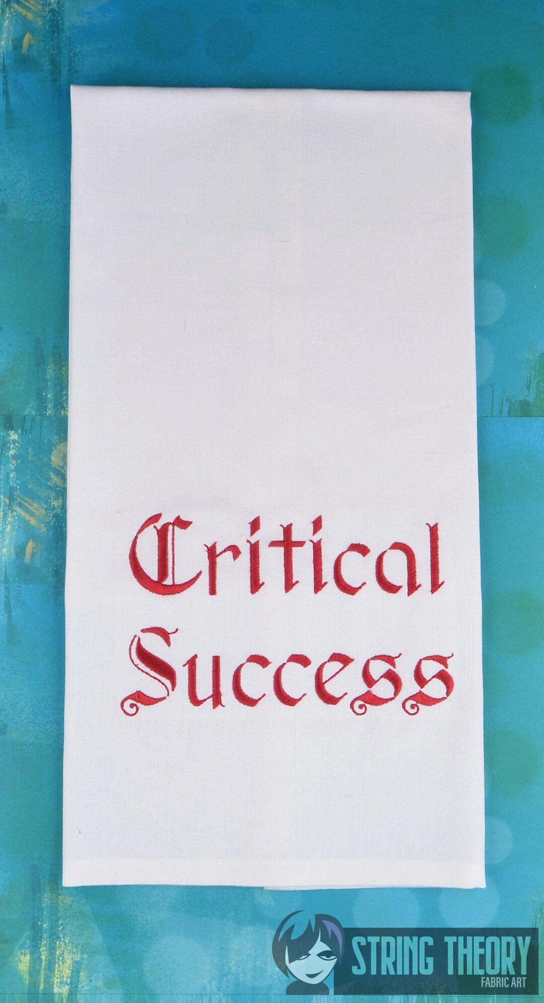 D20 Critical Success Towel - 5x7 Pattern Hoop Machine Embroidery ...
