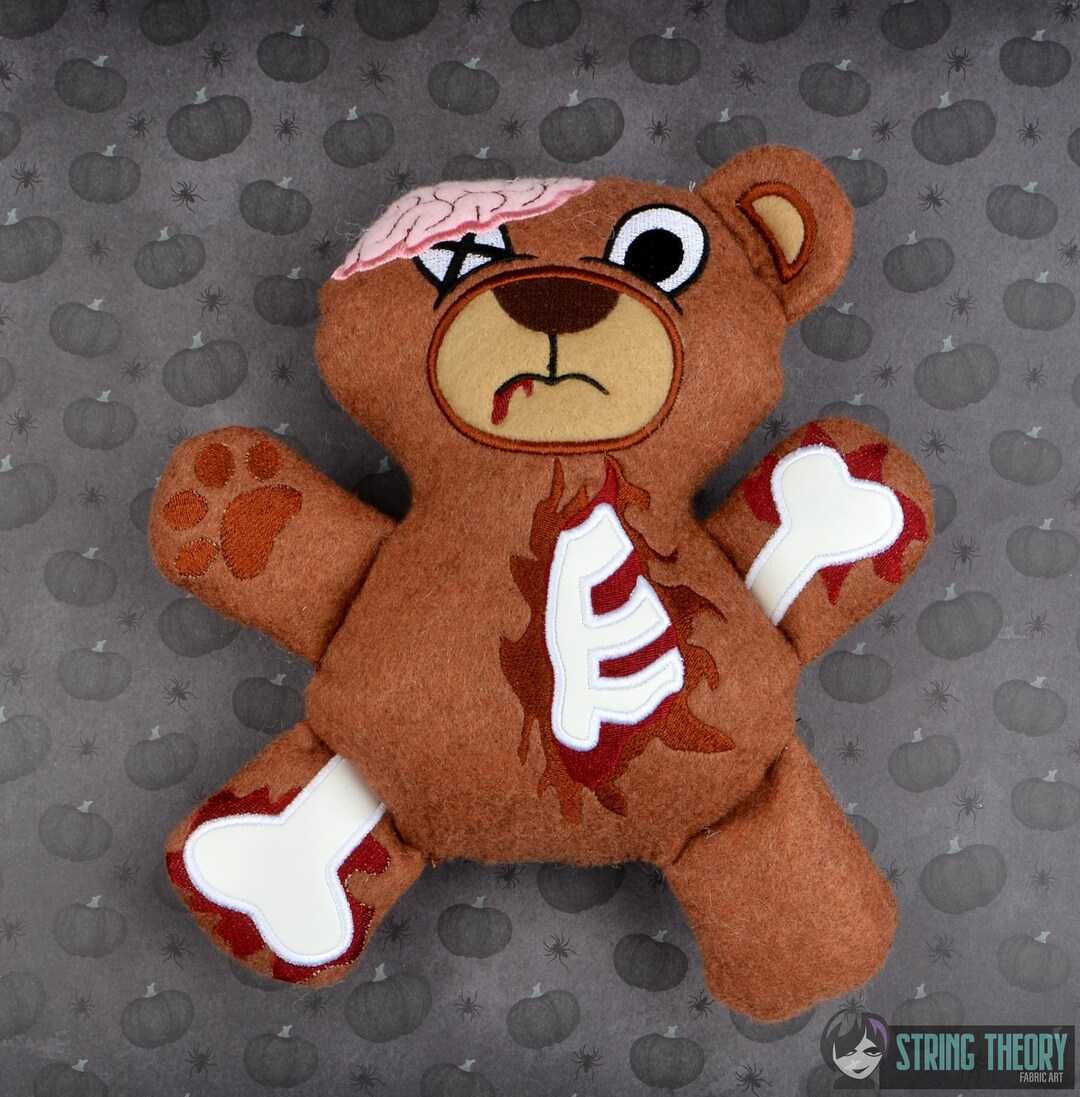 Zombear Stuffie 6x10 ITH in the Hoop 6x10 Hoop Machine Embroidery ...