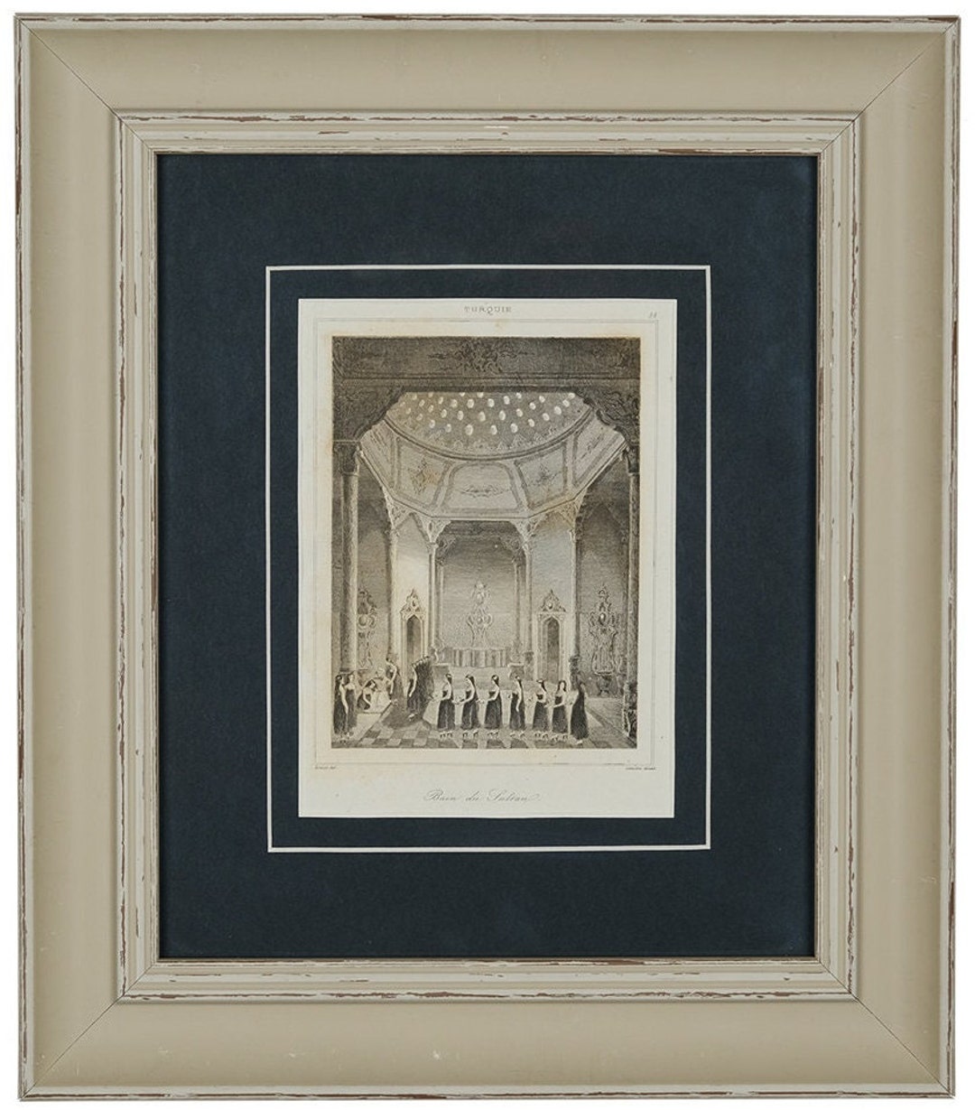 Ottoman Era Engraving - Topkapi Palace (sultan's Bath) Istanbul ...