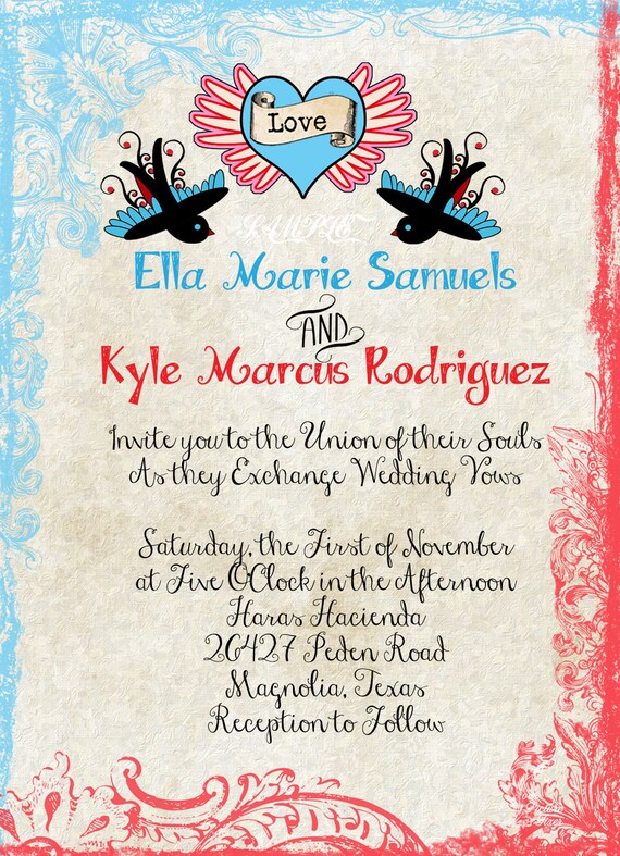 Rockabilly Save The Date Cards