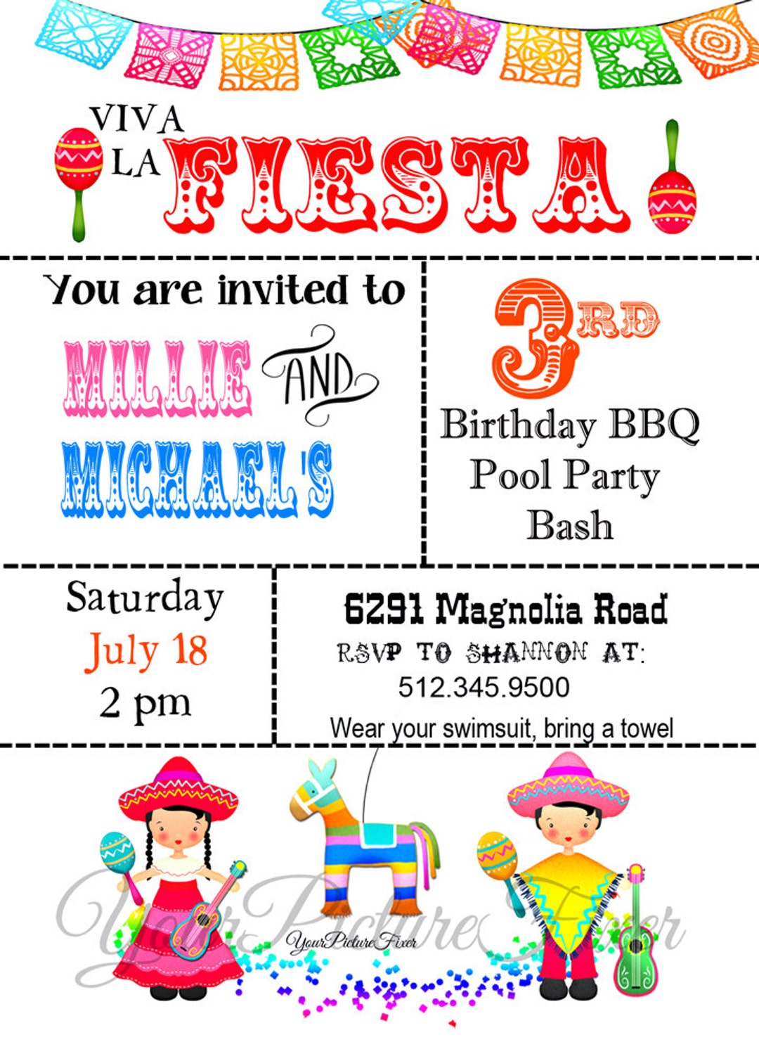 Fiesta Party Invitation Cinco De Mayo Party Invitation - Etsy