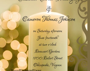 Wedding Invitation Candle - Etsy