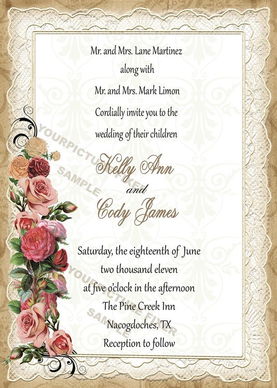 Contoh Invitation Card Wedding Party
