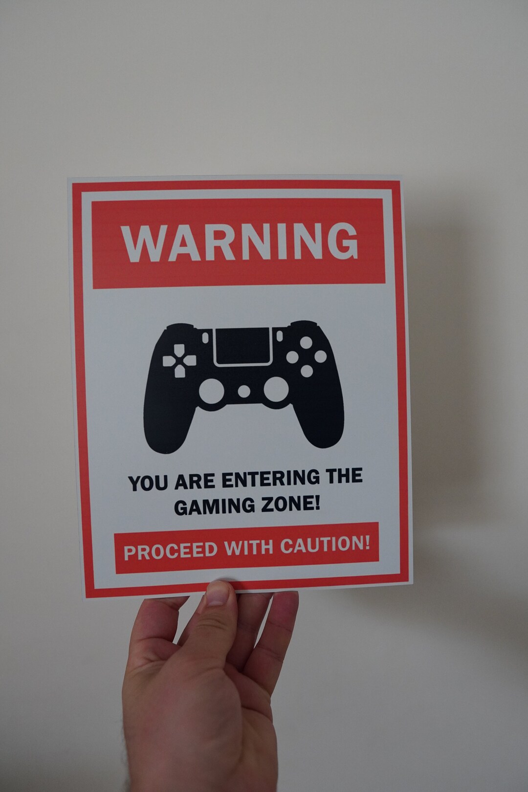 Metal Warning Sign for Gamers | Xbox, Playstation & Nintendo | Gaming ...