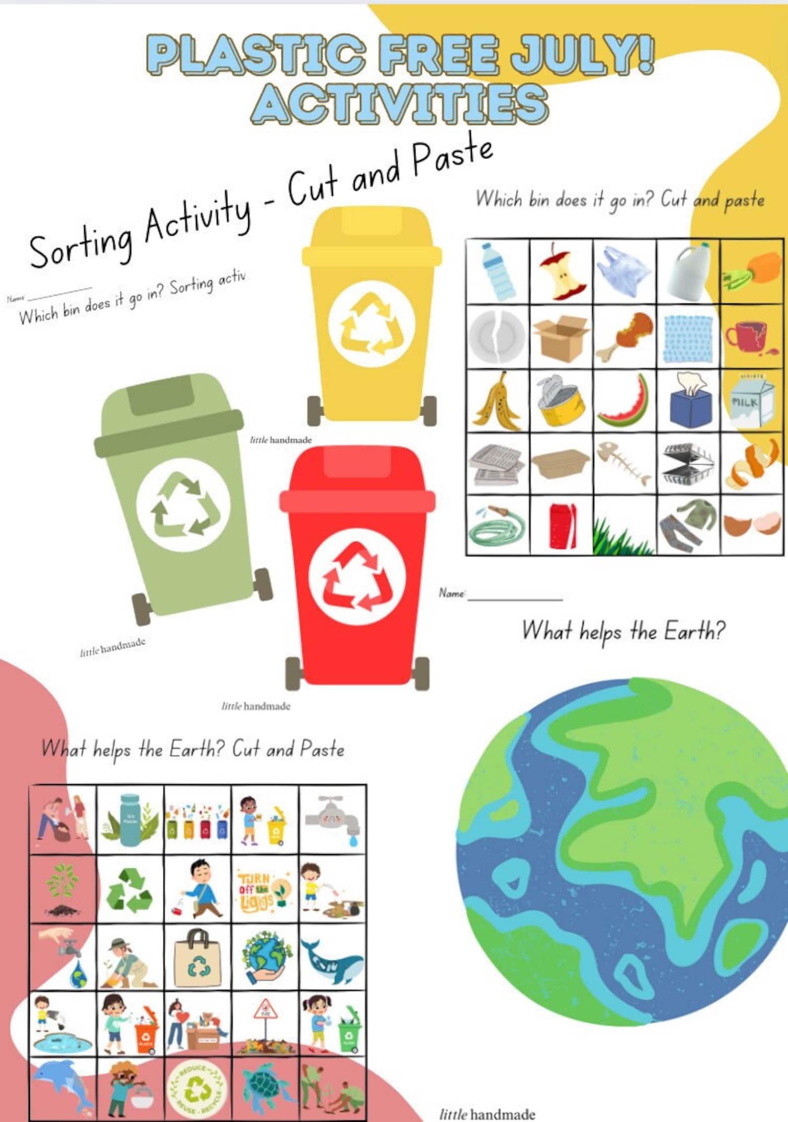 Plastic Free July 2024 Worksheet Digital Download Early Learning ...