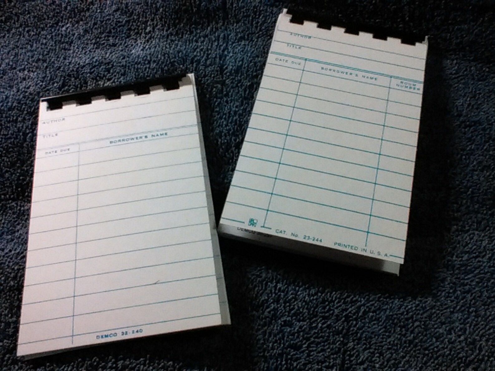 Library Book Card Booklet, Recycled Paper, Book Lover Gift, Book Lover ...