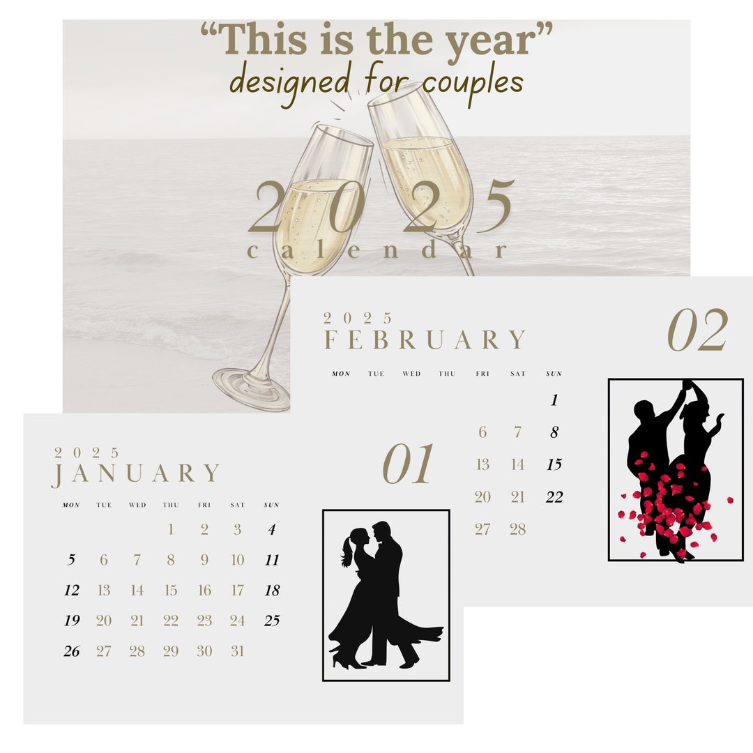 2025 Calendar for Couples This is the Year - Steps Towards Marriage ...