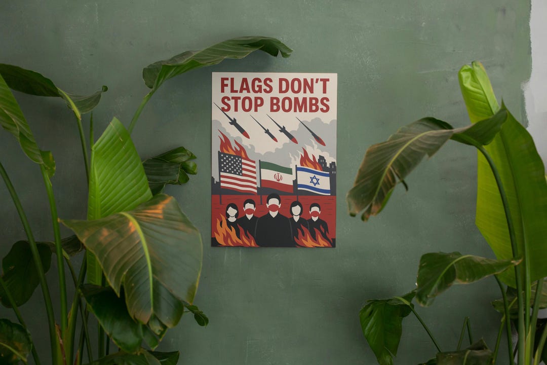 Flags Don’t Stop Bombs – Anti-war Printable Poster | Political Protest ...