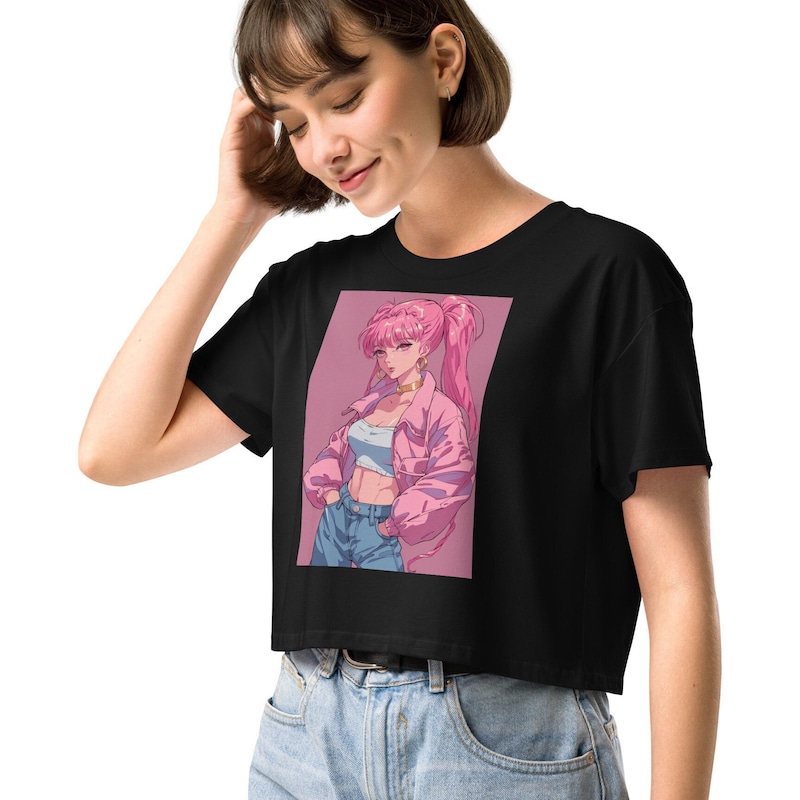 Girls Anime Crop Top - Etsy