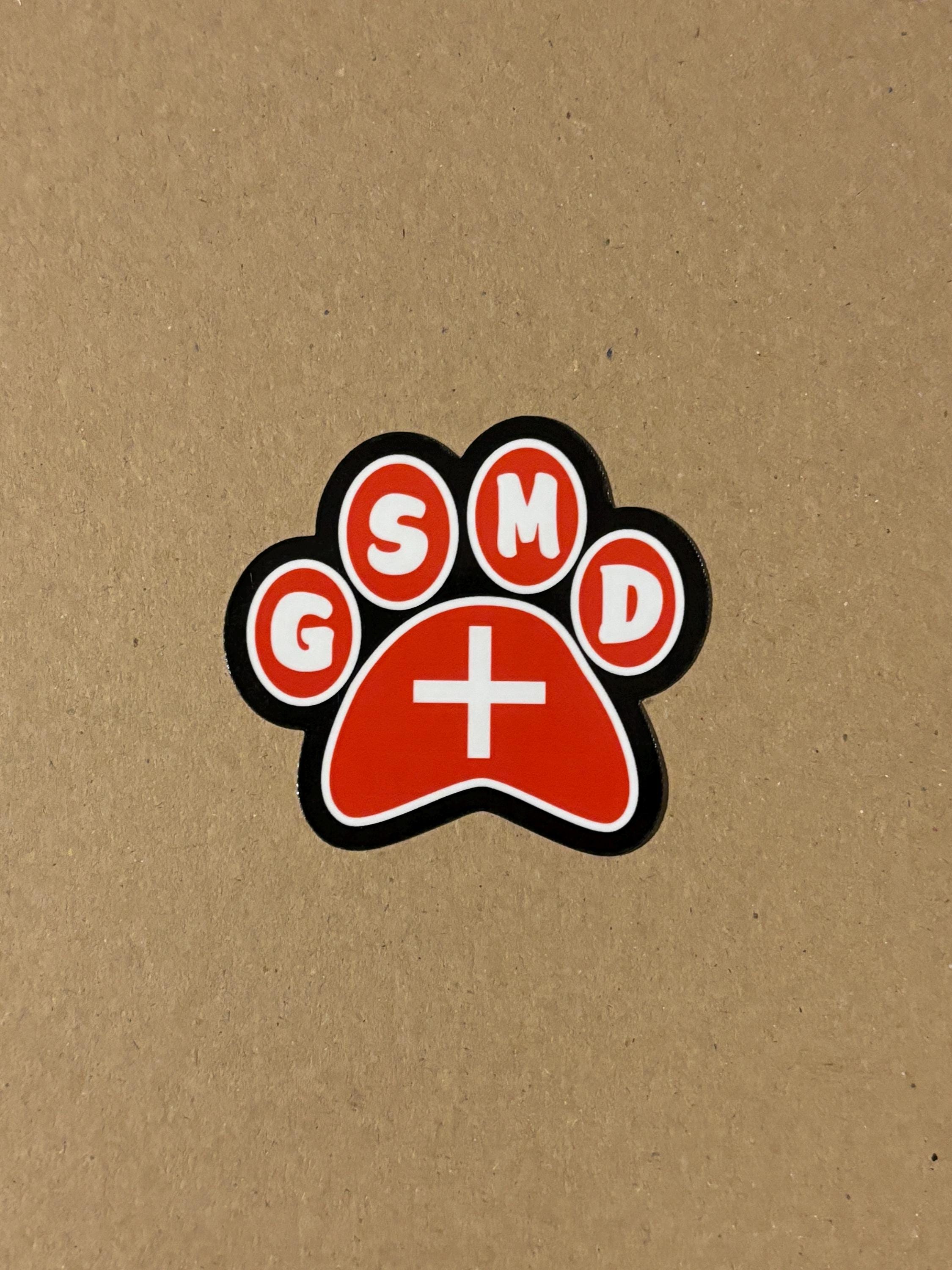 Greater Swiss Mountain Dog Paw Print Sticker GSMD Paw Print Sticker ...
