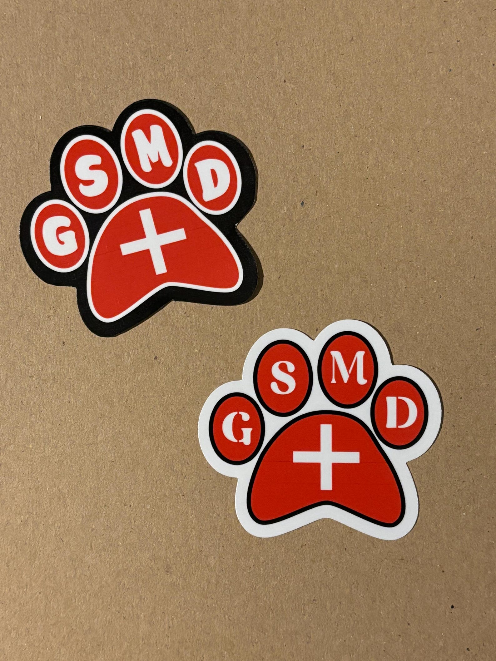 Greater Swiss Mountain Dog Paw Print Sticker GSMD Paw Print Sticker ...