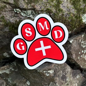 Greater Swiss Mountain Dog Paw Print Sticker - GSMD Paw Print Sticker ...