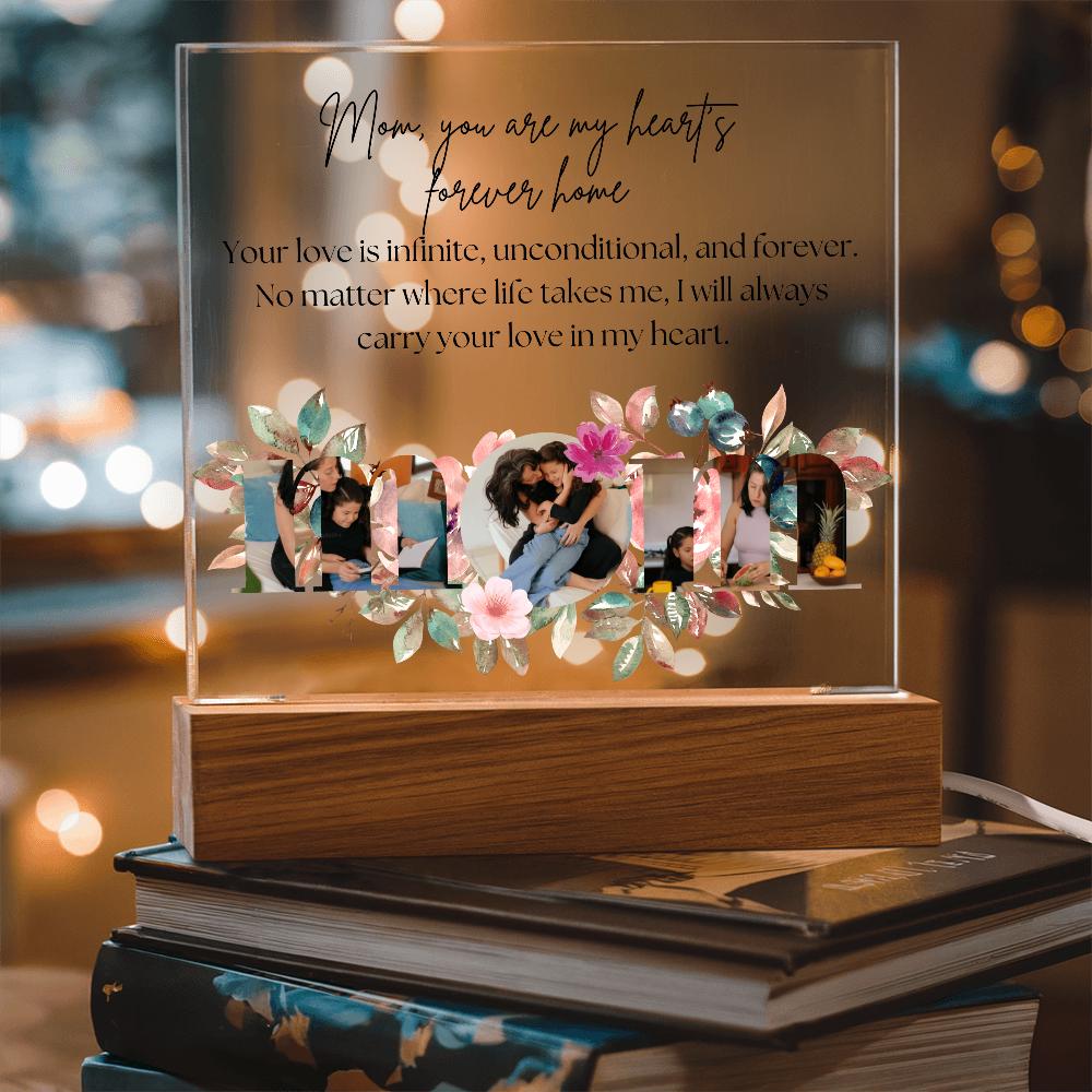 Personalized Mom Acrylic Plaque With Custom Photos | Floral Mother's ...
