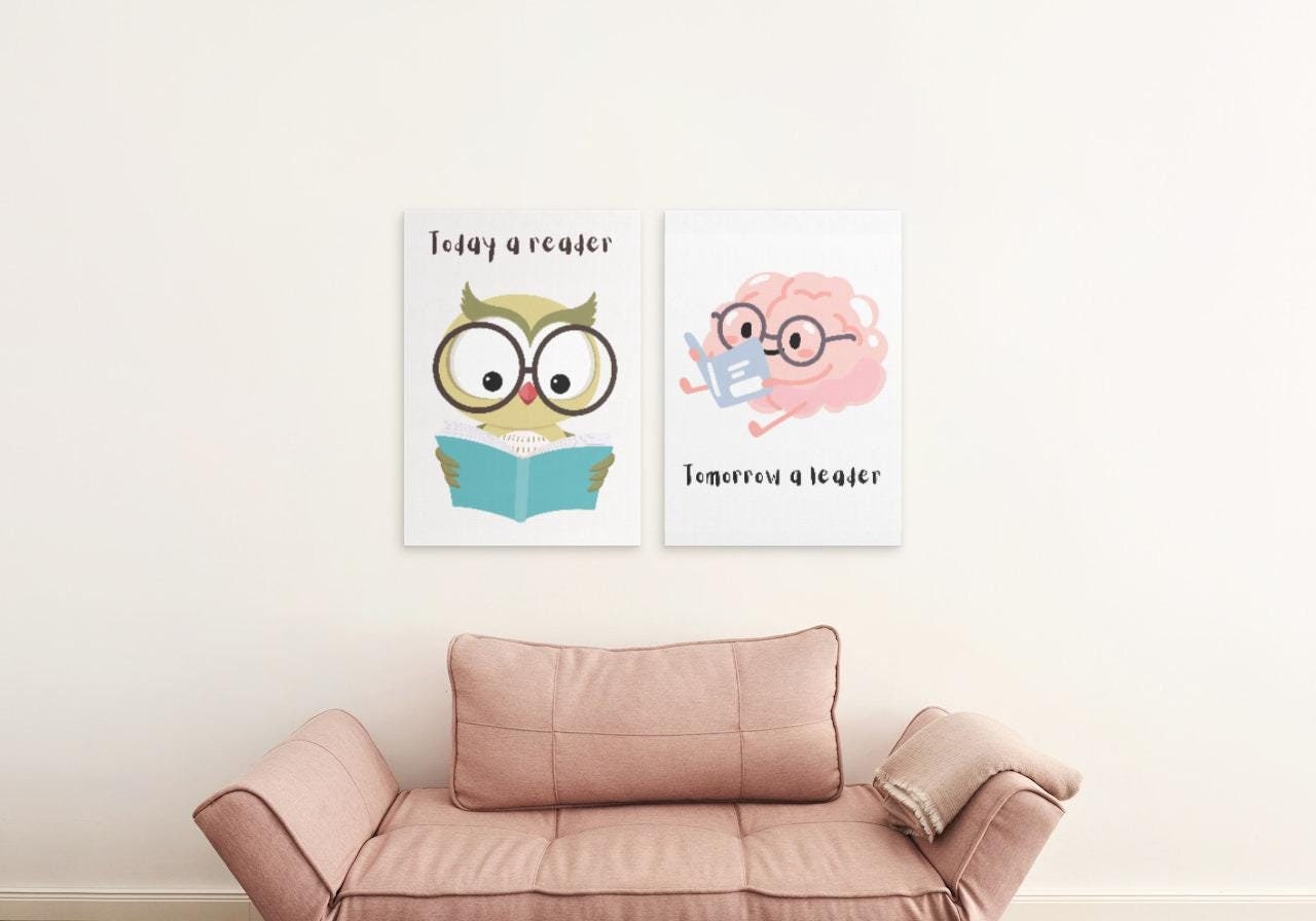 Children's Reading Decor, Library Art, Classroom Decor, Book Art ...