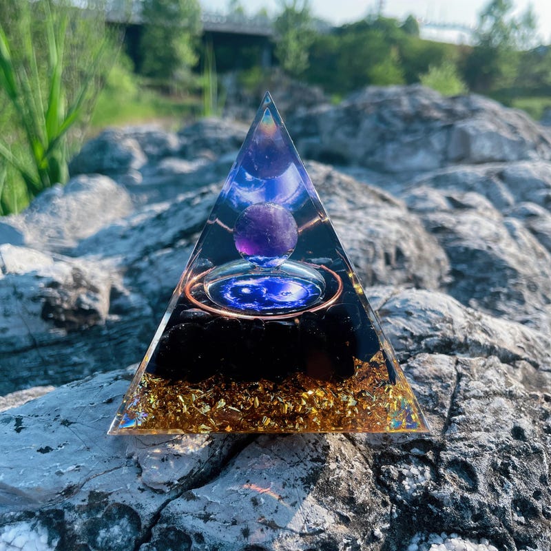 Amethyst Pyramid Ball - Etsy