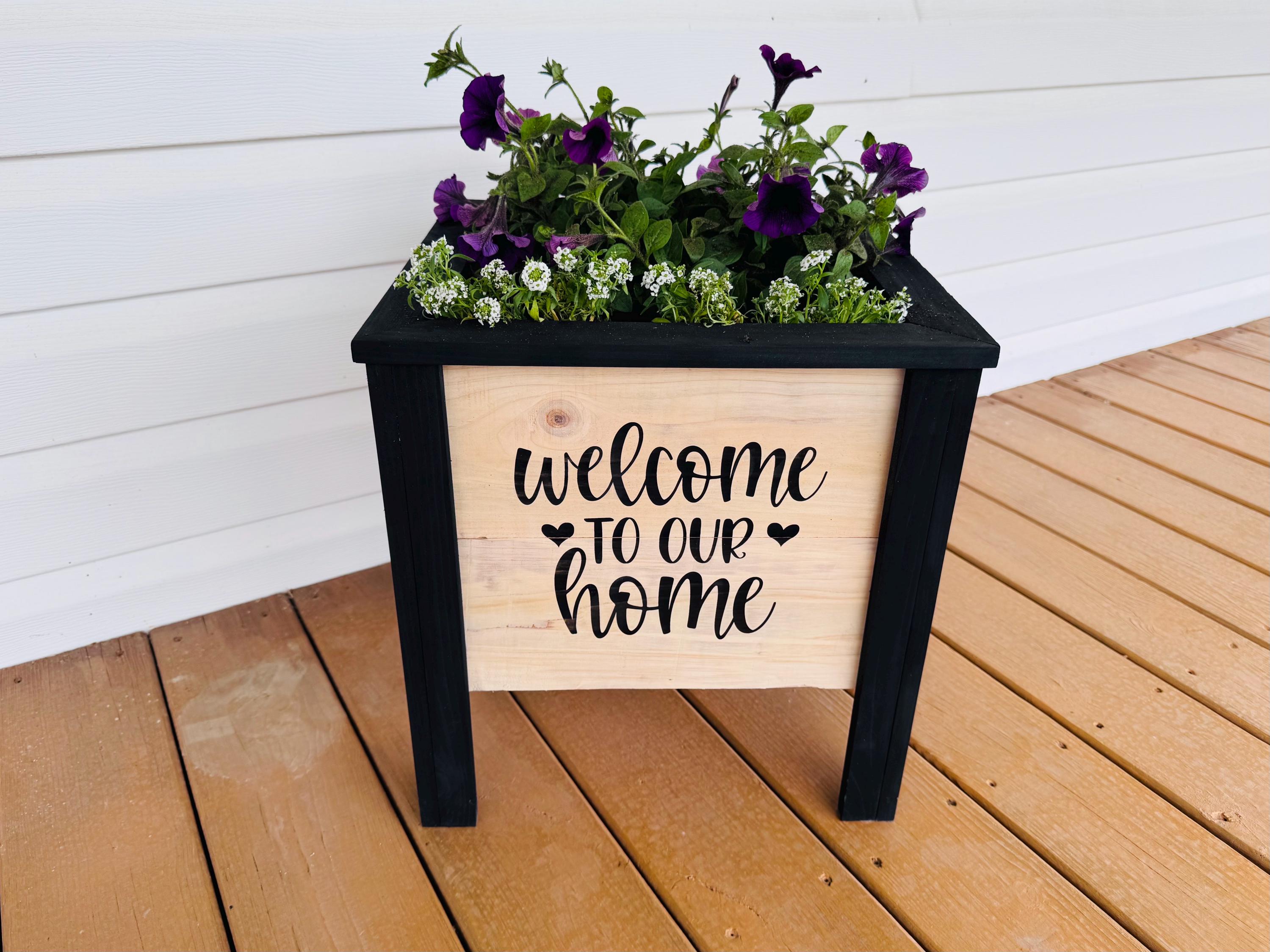 Personalized Cedar Planter Box: Outdoor Garden, Flowers, Herbs - Etsy