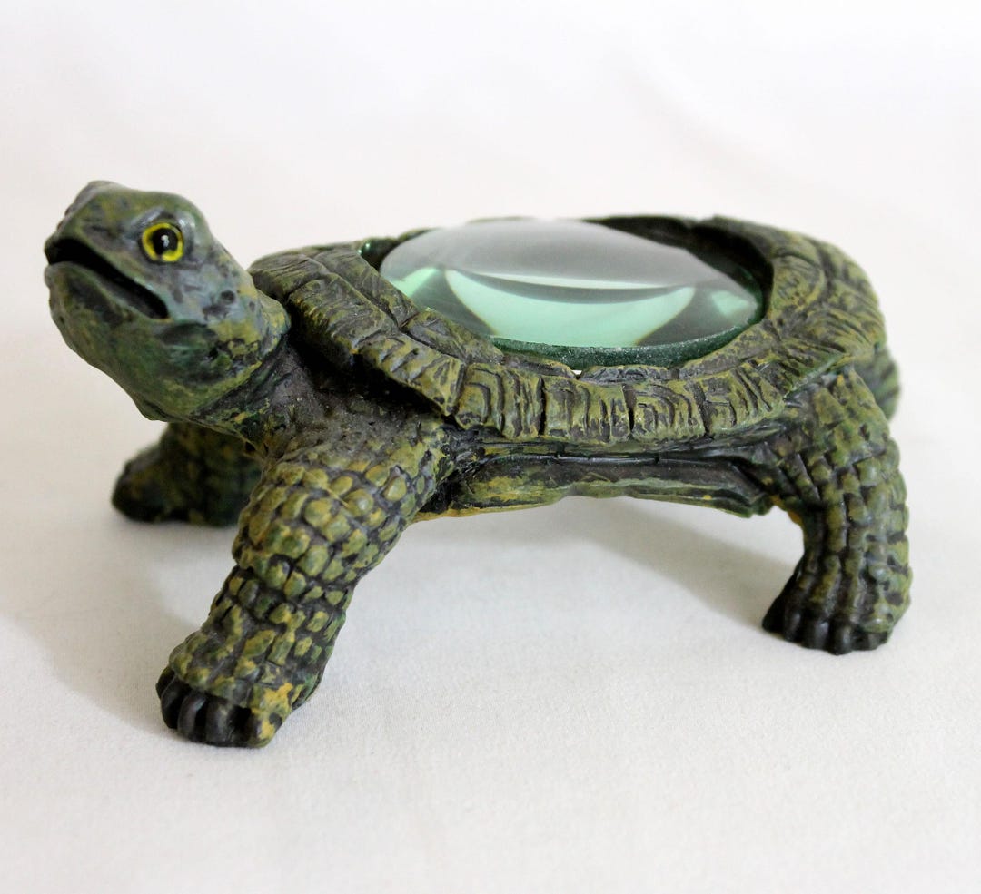 Vintage Turtle Magnifying Glass Desktop Paperweight (Z) - Etsy