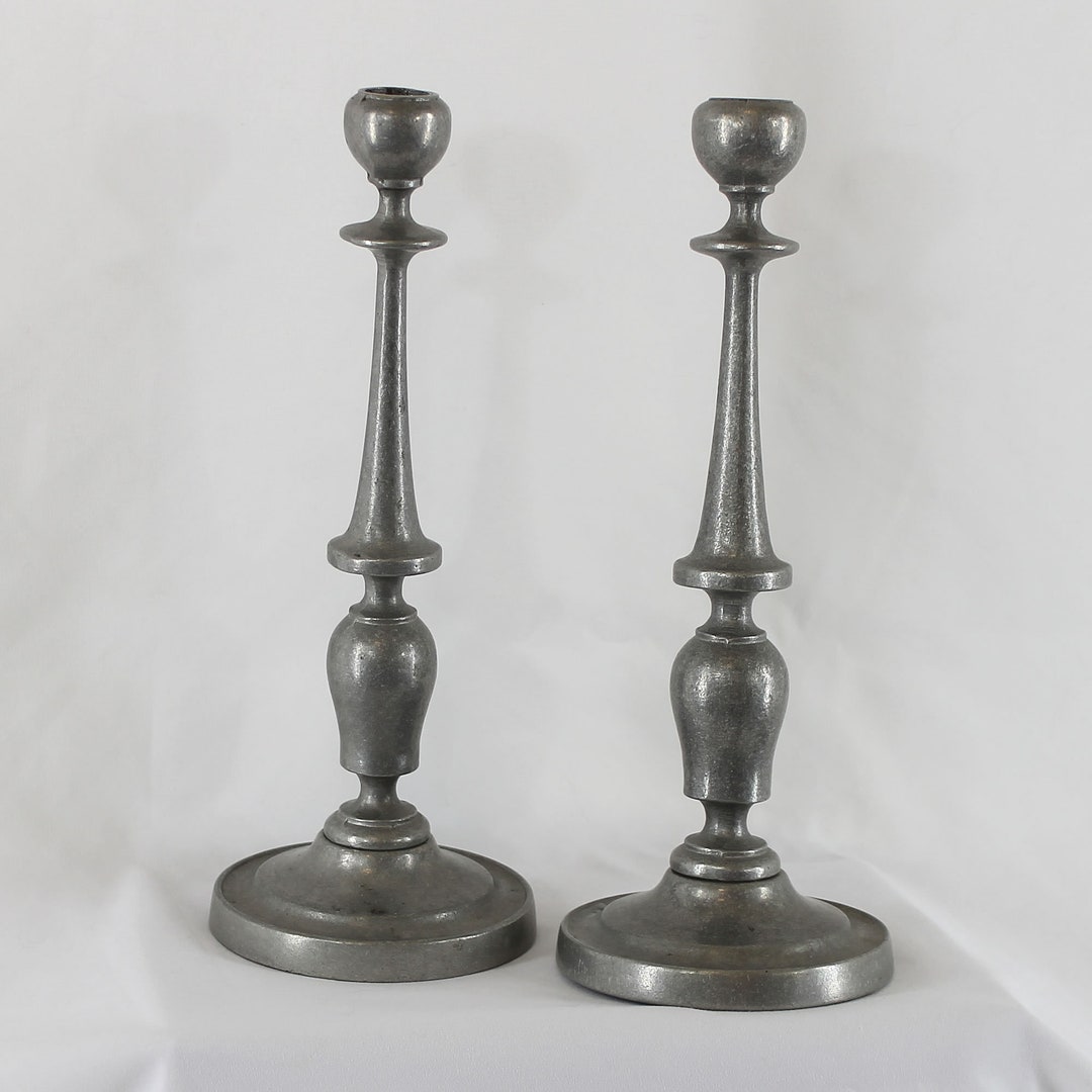 Vintage Carson Pewter-like Candlesticks for Taper Candles (B) - Etsy