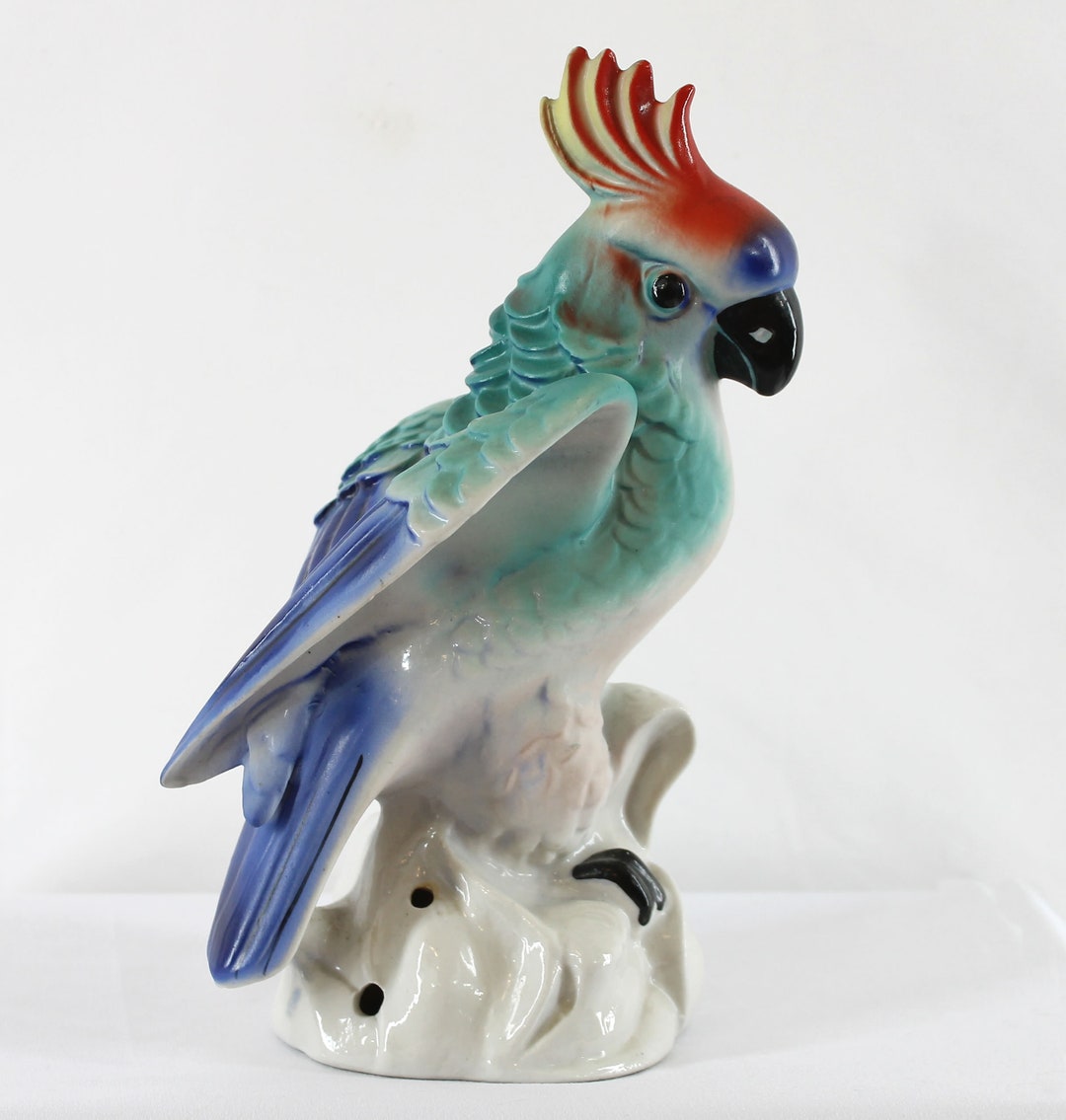 Cockatiel Porcelain Figurine, Vintage Steatyt Polish Porcelain Bird ...