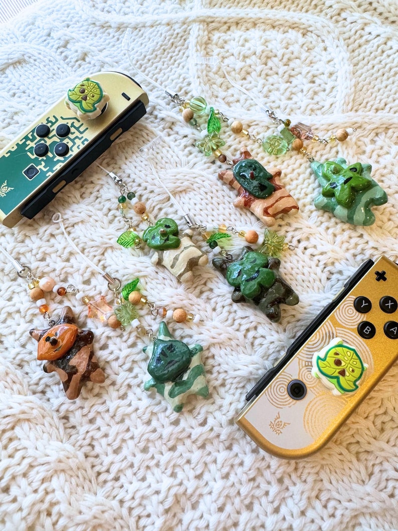 Korok Handmade Clay Charm || for Nintendo Switch, Phone Charm, Keychain ...