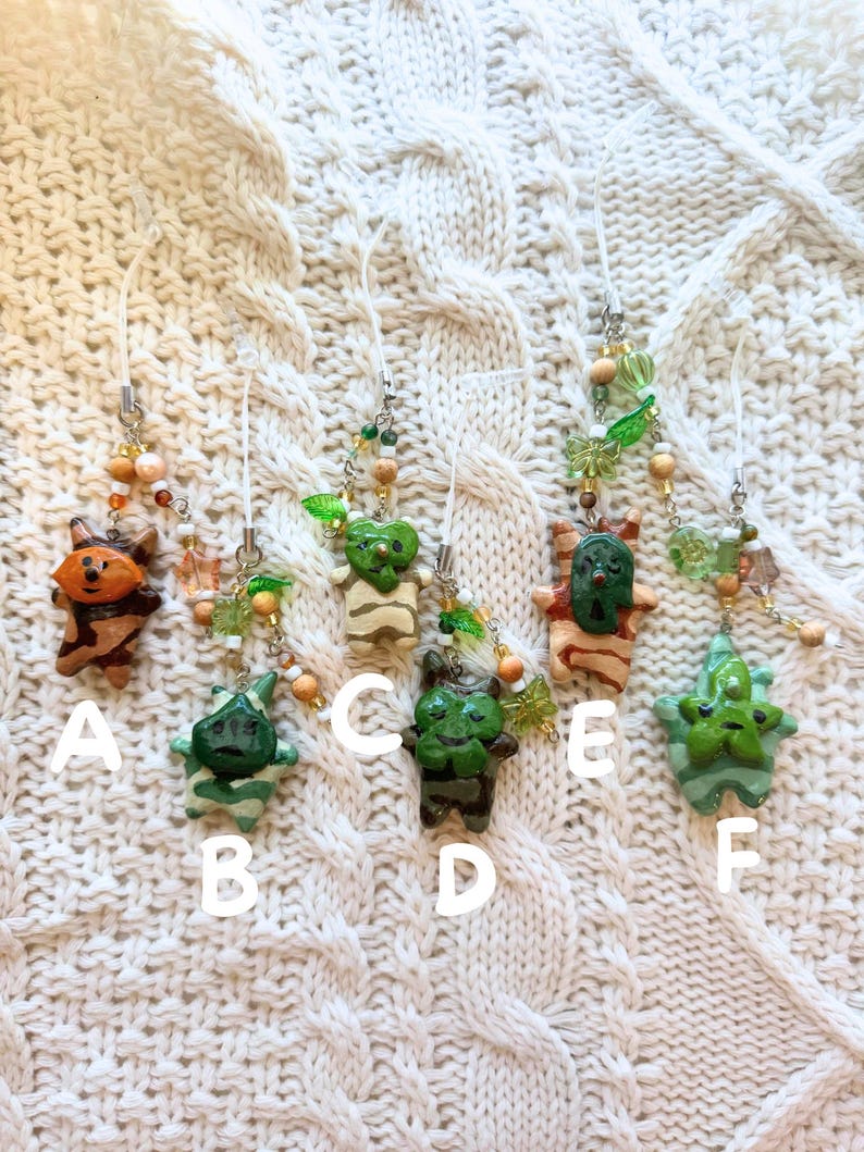 Korok Handmade Clay Charm || for Nintendo Switch, Phone Charm, Keychain ...