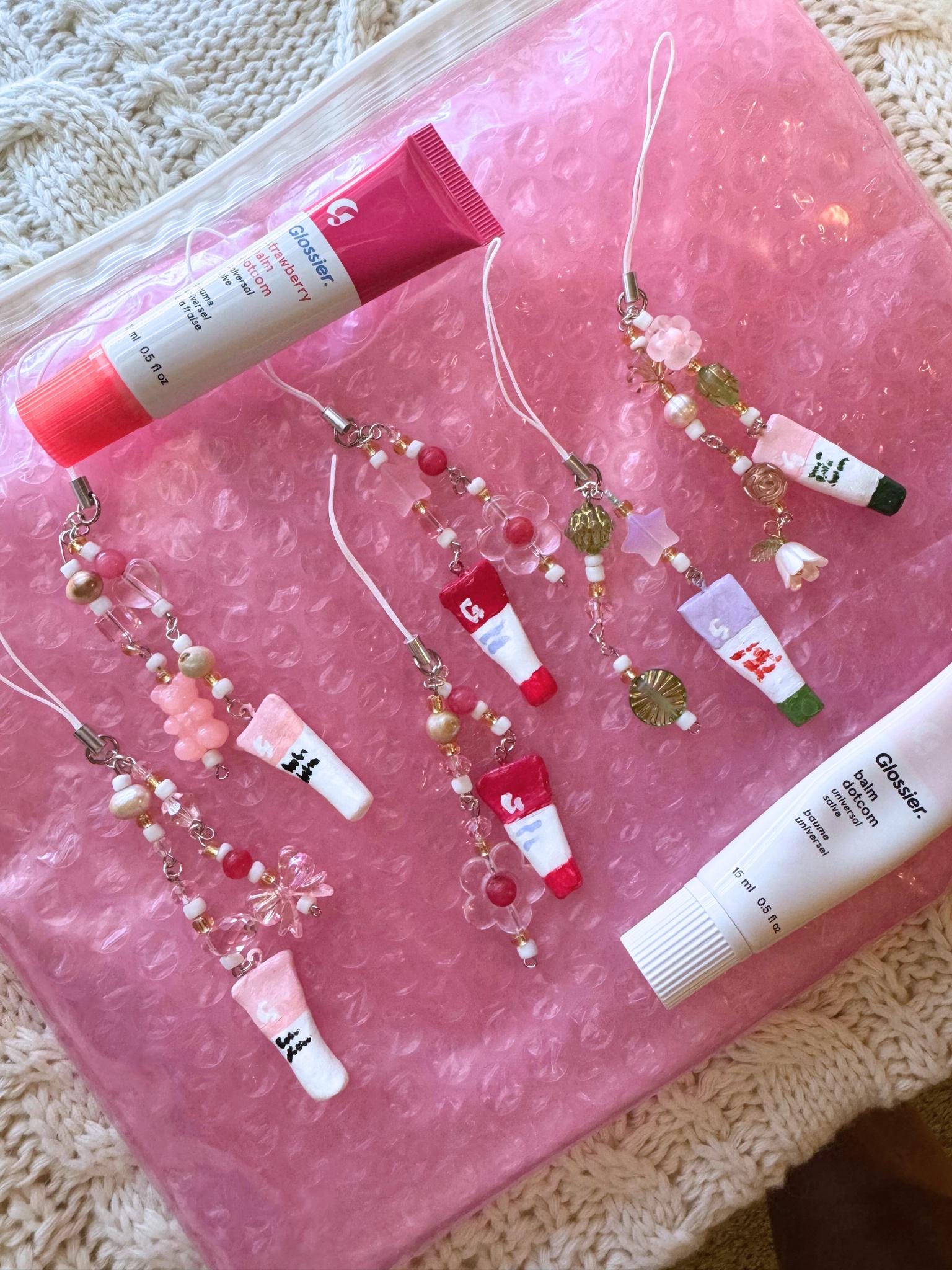 Glossier Balm Dotcom Handmade Clay Charms || Perfect for Phone Charms ...