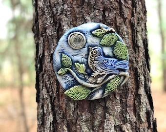 Garden Sculpture Bluebird Stone Garden Art Garden Gift | Etsy