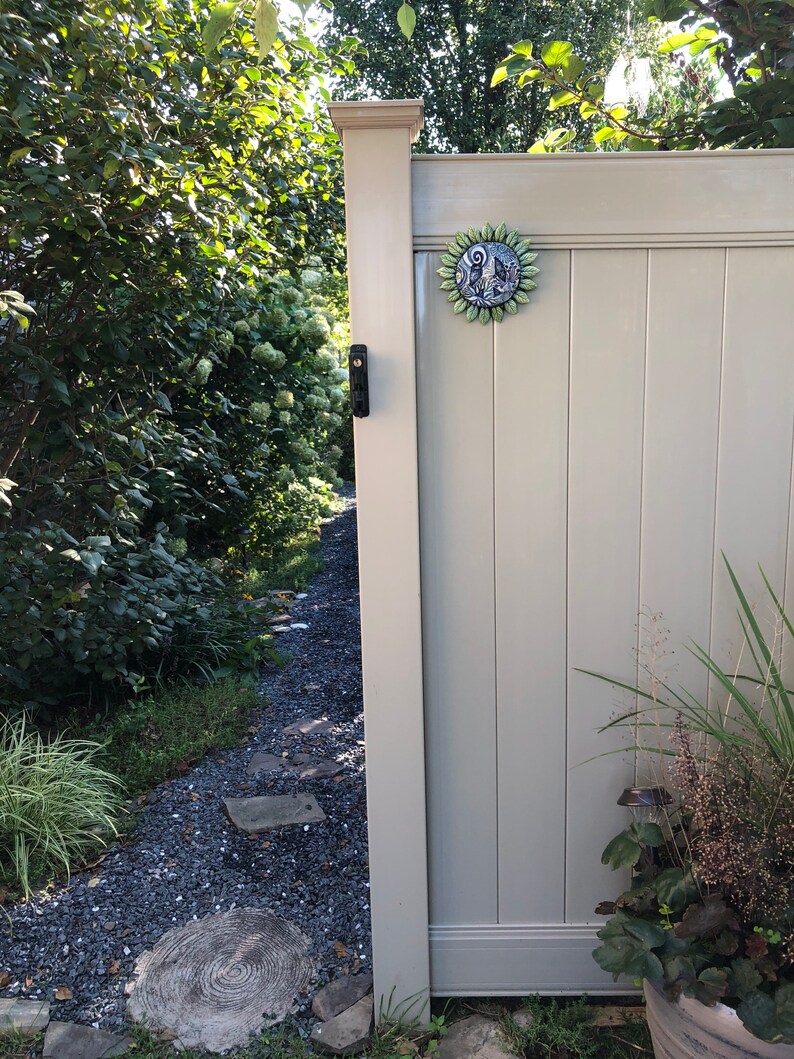 Peace Sign Garden Art Stone Wall Art Cast Stone Sculpture | Etsy