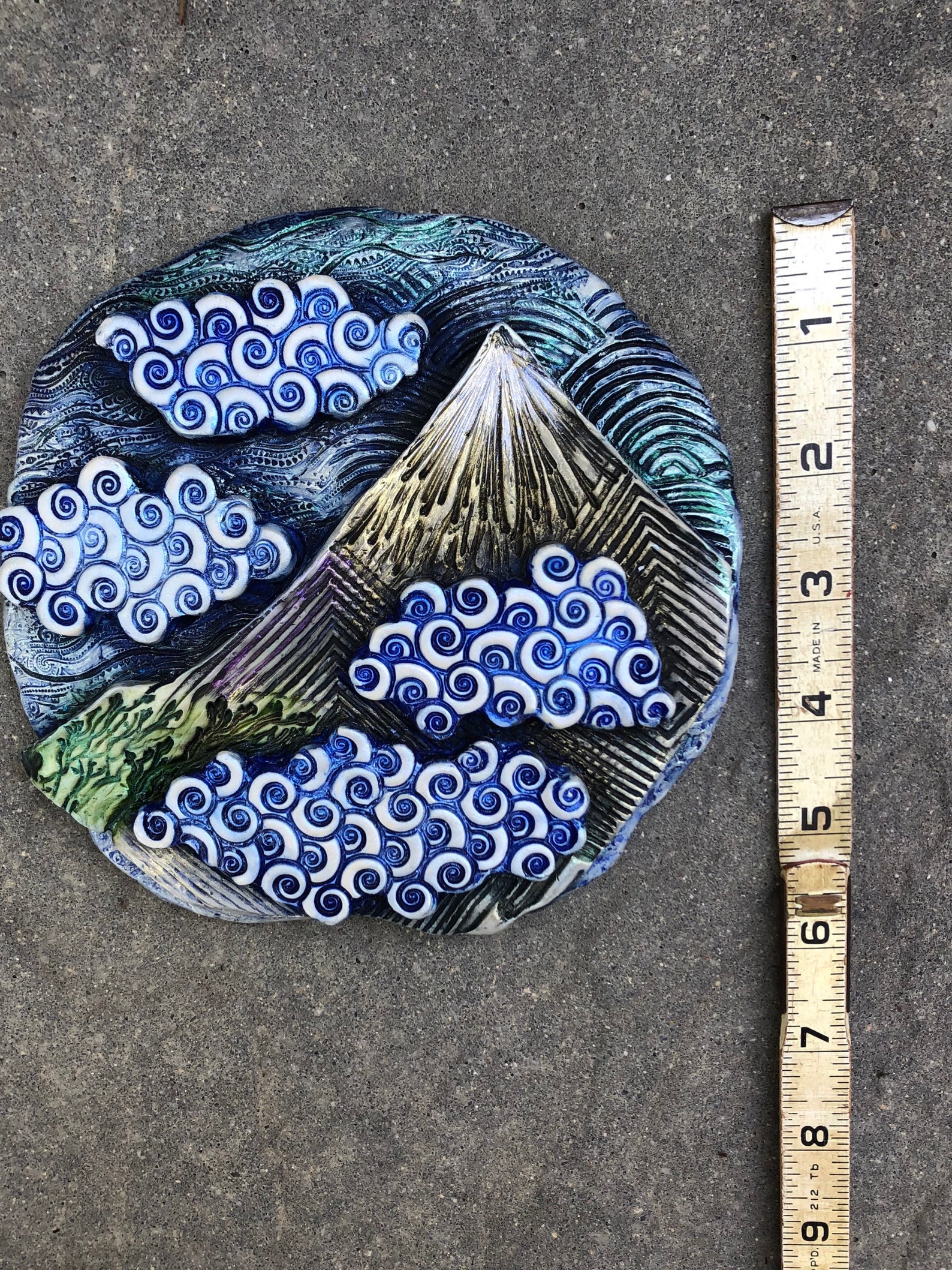 Garden Sculpture Mt Fuji Mountain | Stone Garden Art | Hokusai ...