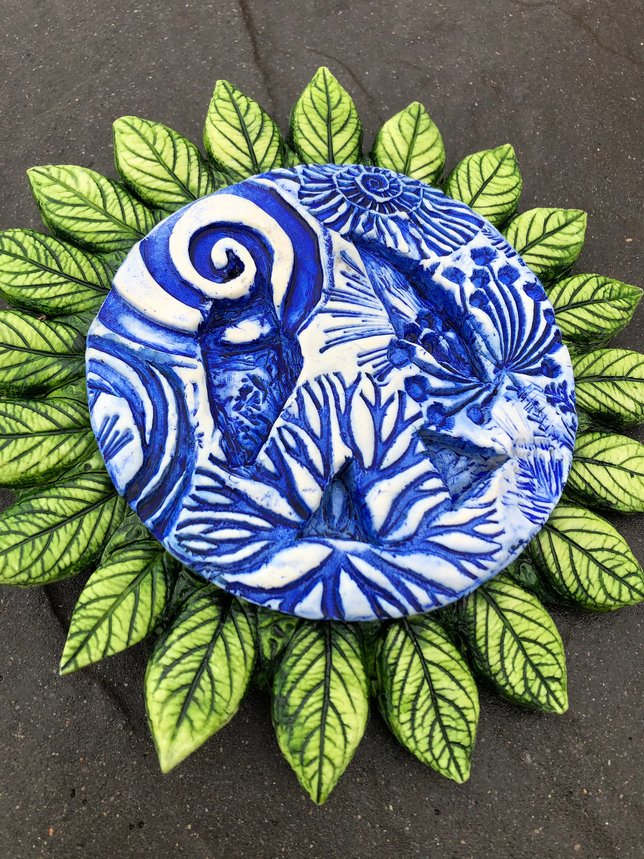 Peace Sign Garden Art Stone Wall Art Cast Stone Sculpture | Etsy