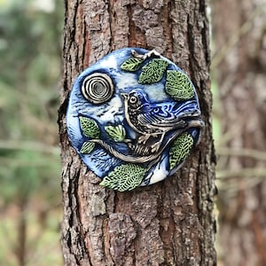 Garden Sculpture Bluebird Stone Garden Art Garden Gift Birders Gift ...