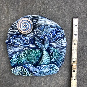 Garden Sculpture Stone Mermaid Coastal Decor | Beach House Gift | Beach ...