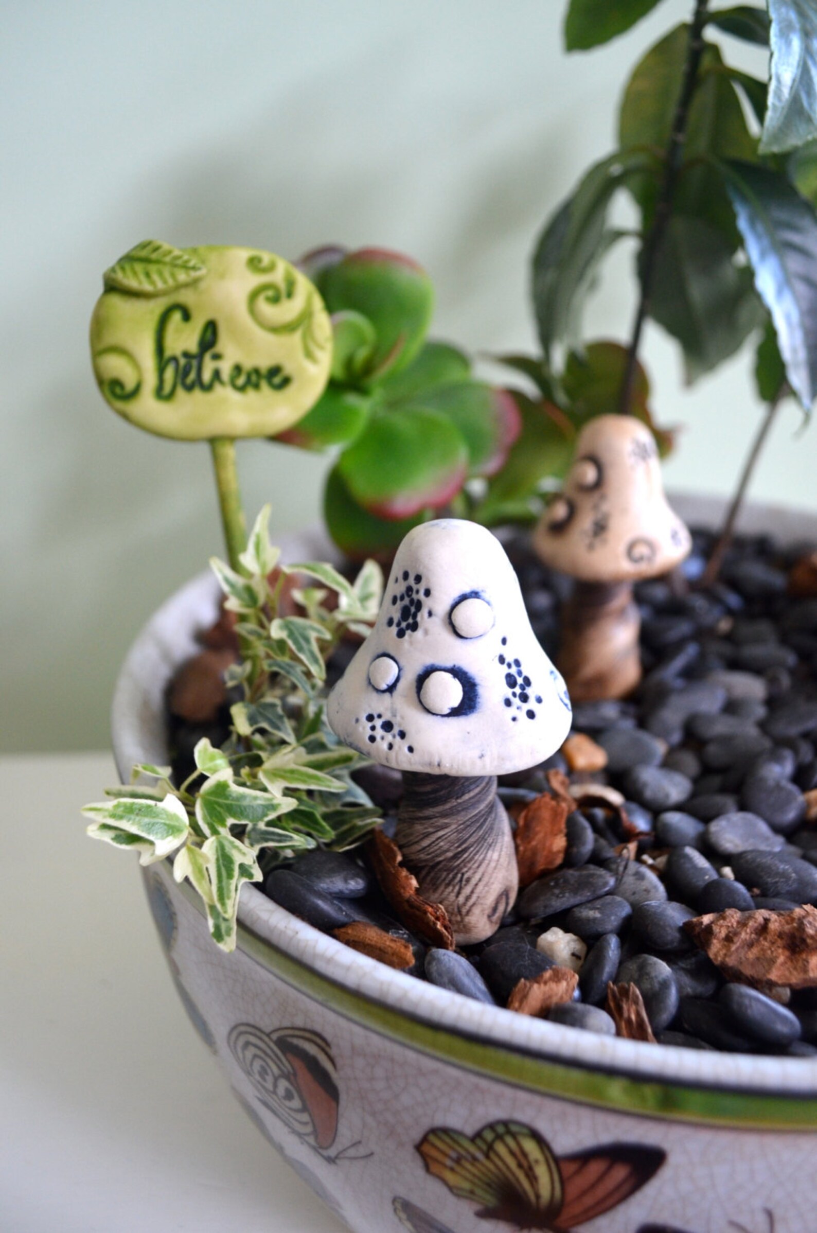 Fairy Garden Toadstool Stone Garden Sculpture Fairy Garden - Etsy
