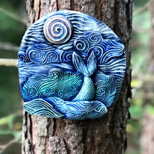 Garden Sculpture Stone Mermaid Coastal Decor | Beach House Gift | Beach ...