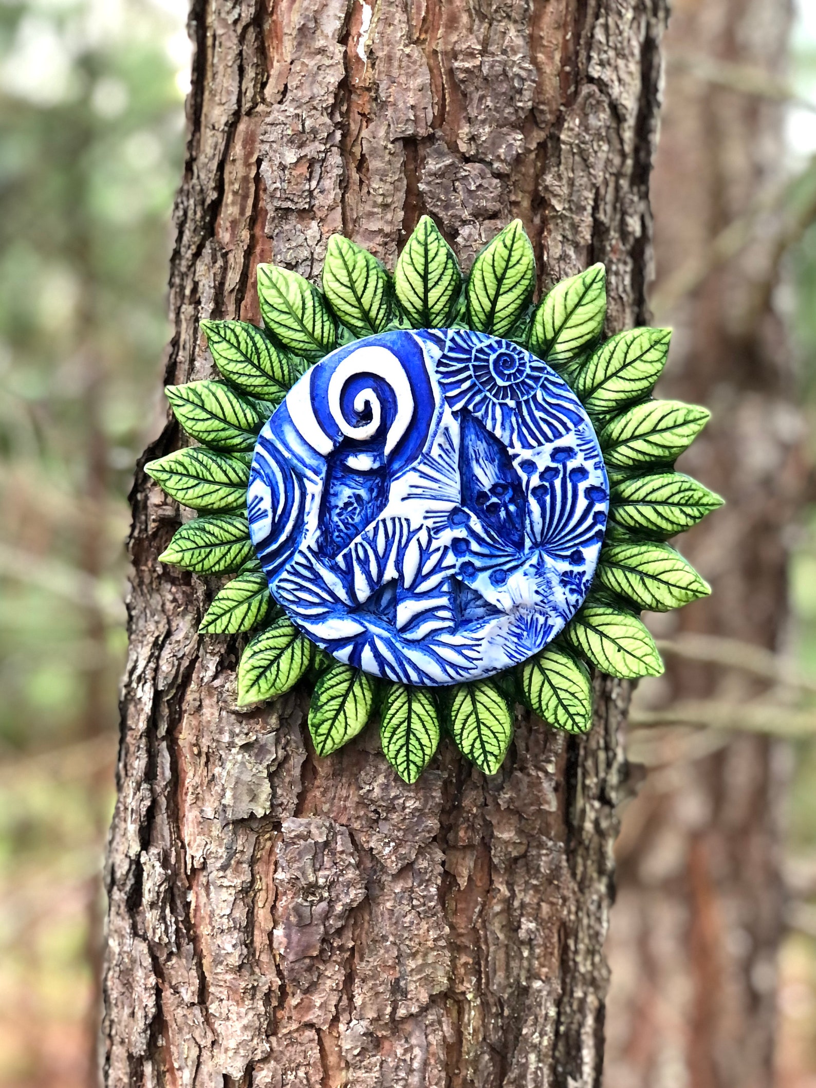 Peace Sign Garden Art Stone Wall Art Cast Stone Sculpture | Etsy