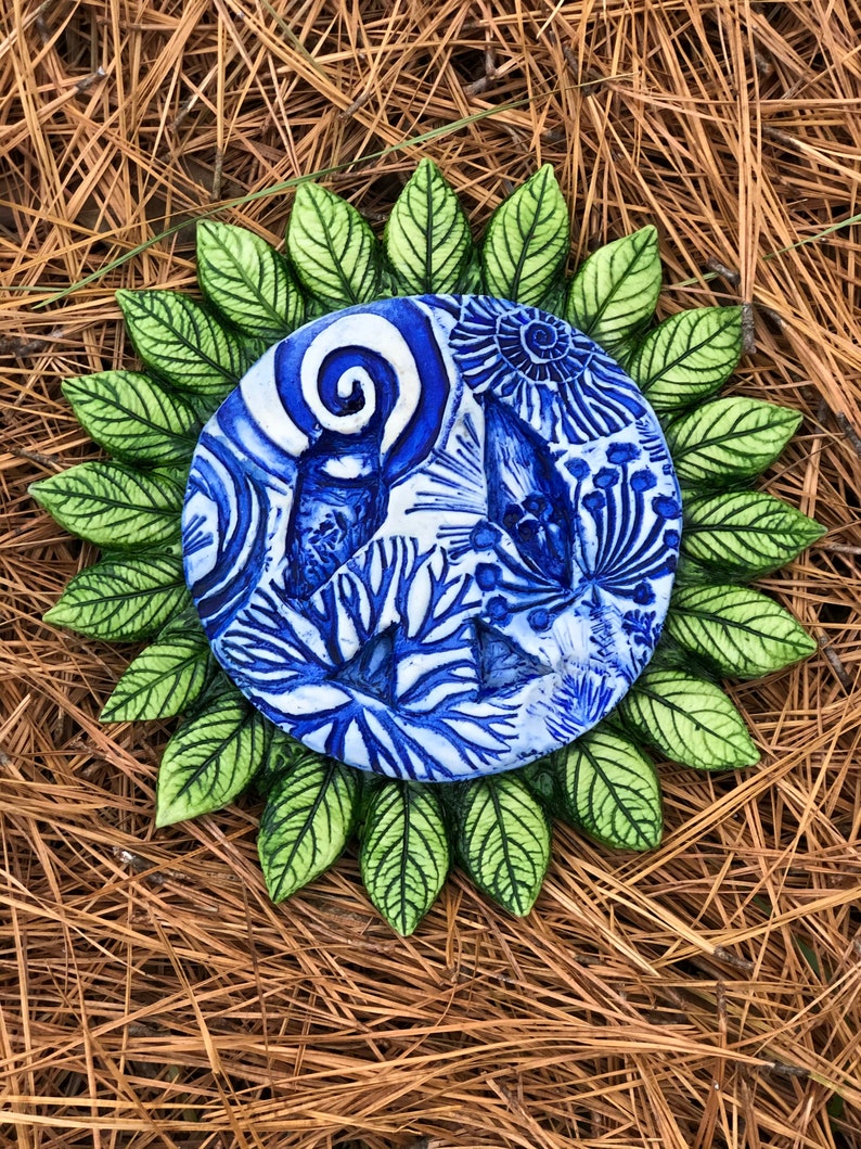 Peace Sign Garden Art, Stone Wall Art, Cast Stone Sculpture - Etsy