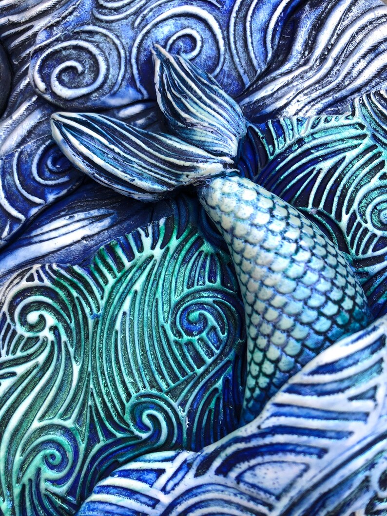 Garden Sculpture Stone Mermaid Coastal Decor | Beach House Gift | Beach ...