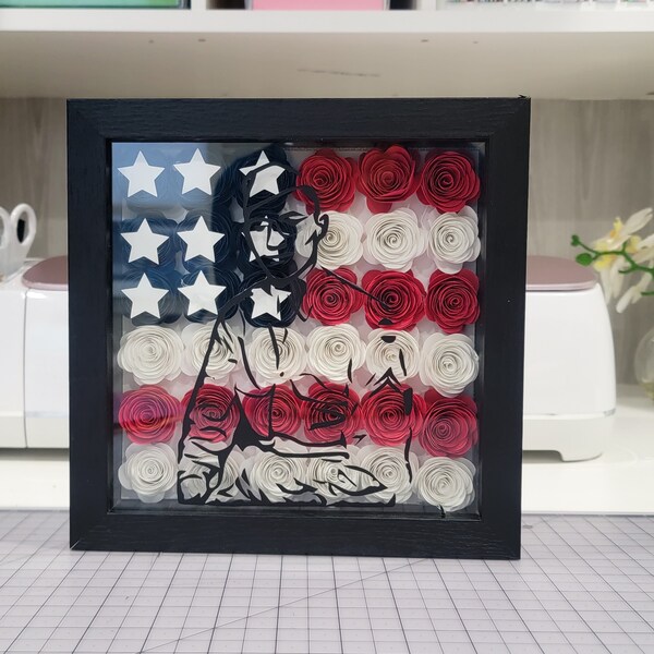 Flower Shadow Box Flag - Etsy