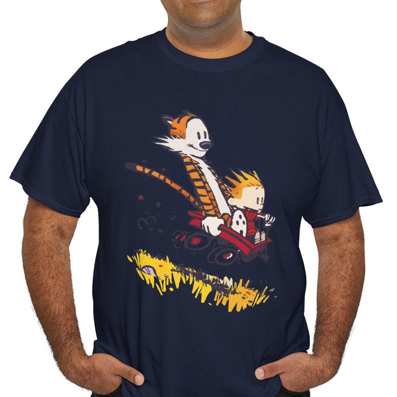 Calvin and Hobbes T-shirt: Retro Cartoon Graphic Tee, Gift for ...