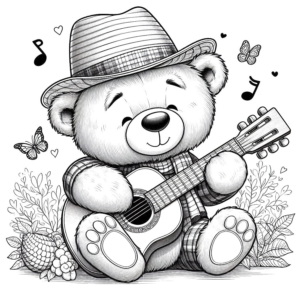 10 Coloring Pages PDF Animal Instruments - Etsy