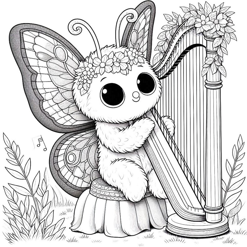 10 Coloring Pages PDF Animal Instruments - Etsy