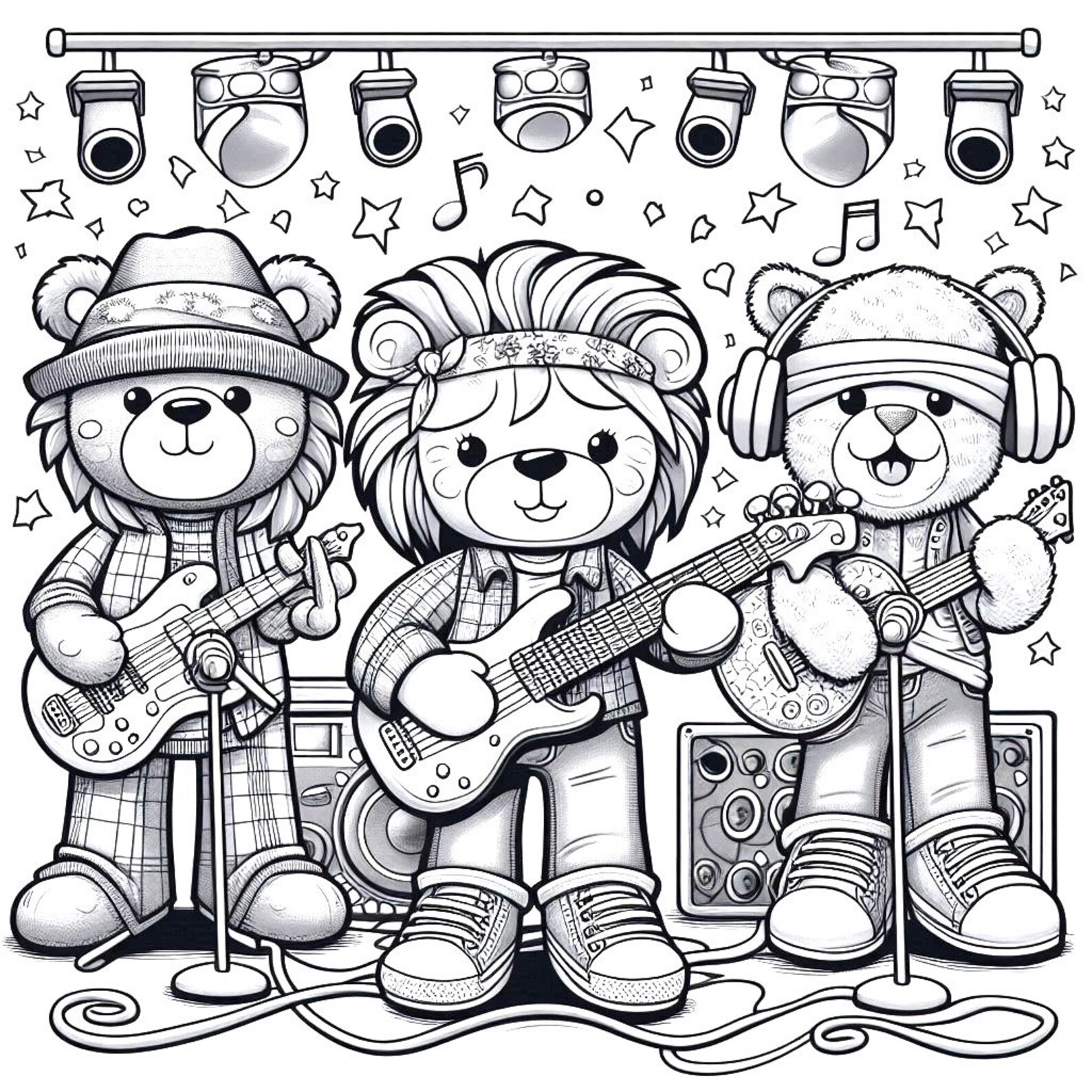 10 Coloring Pages PDF Animal Instruments - Etsy