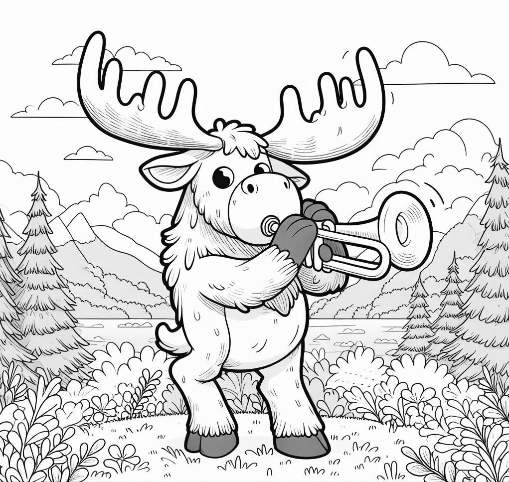 10 Coloring Pages PDF Animal Instruments - Etsy