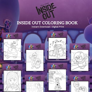 Inside Out Coloring Book: Cartoon Art, Creative Designs (PDF) - Etsy