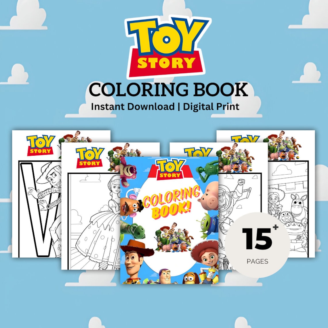 Toy Story Coloring Book, Coloring Pages, Cartoons, Crayons, Party ...