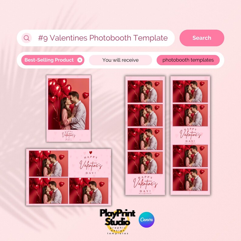 Plantilla para fotomatón de San Valentín / Diseños de collage de Canva ...