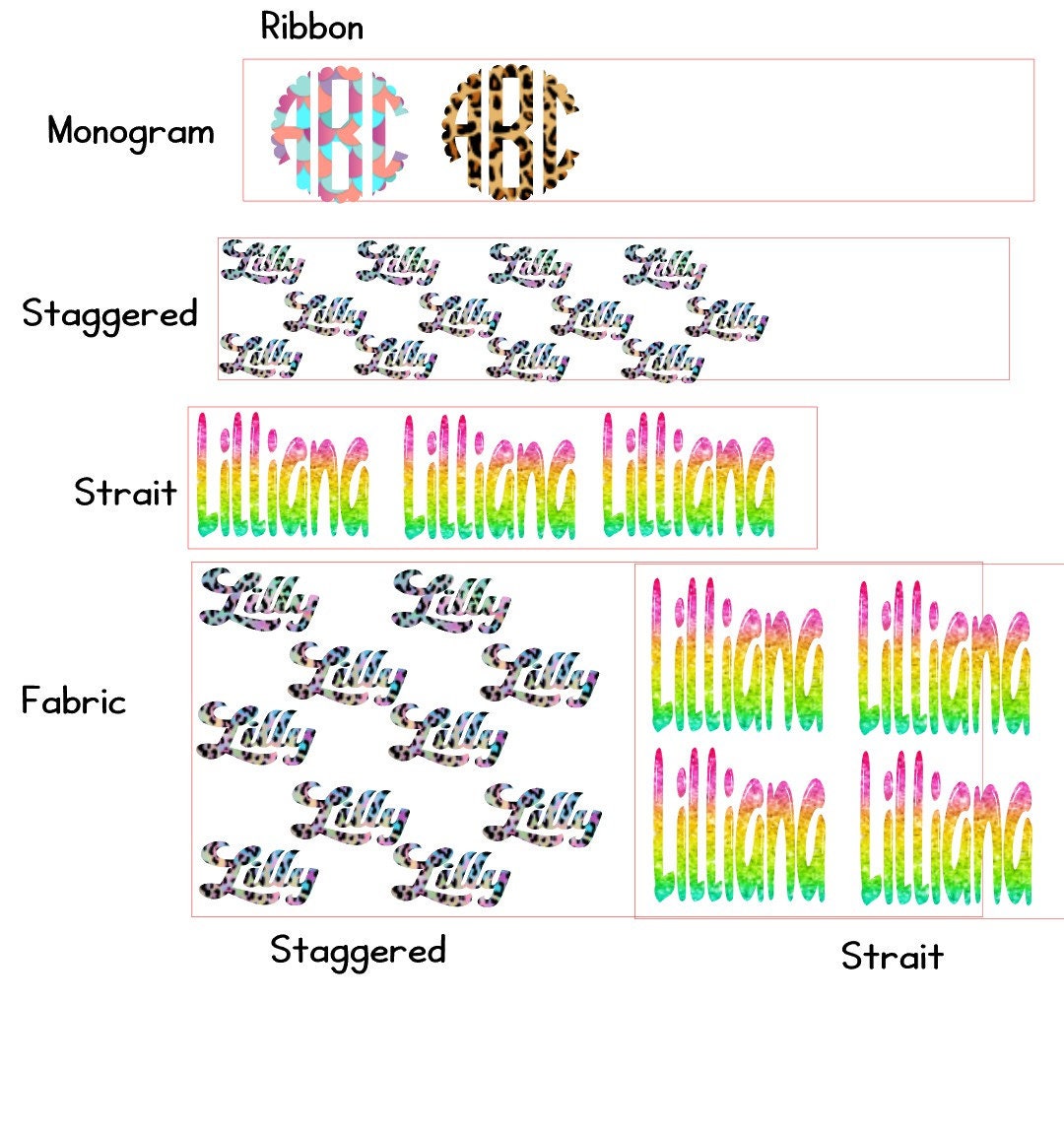 Personalized Simple Name Ribbon/fabric Strips - Etsy