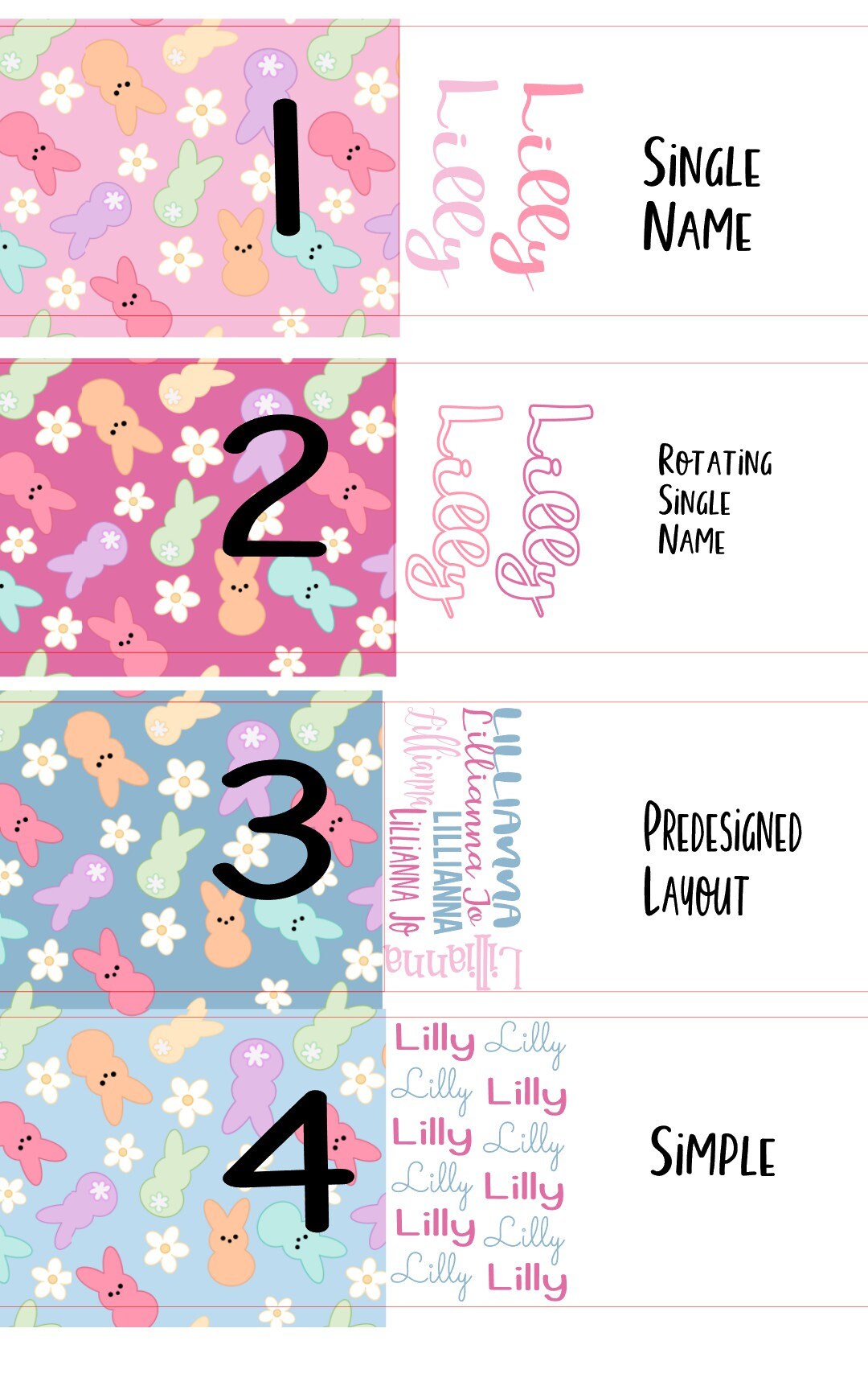 Personalized Peeps Print Design Fabric Strips - Etsy