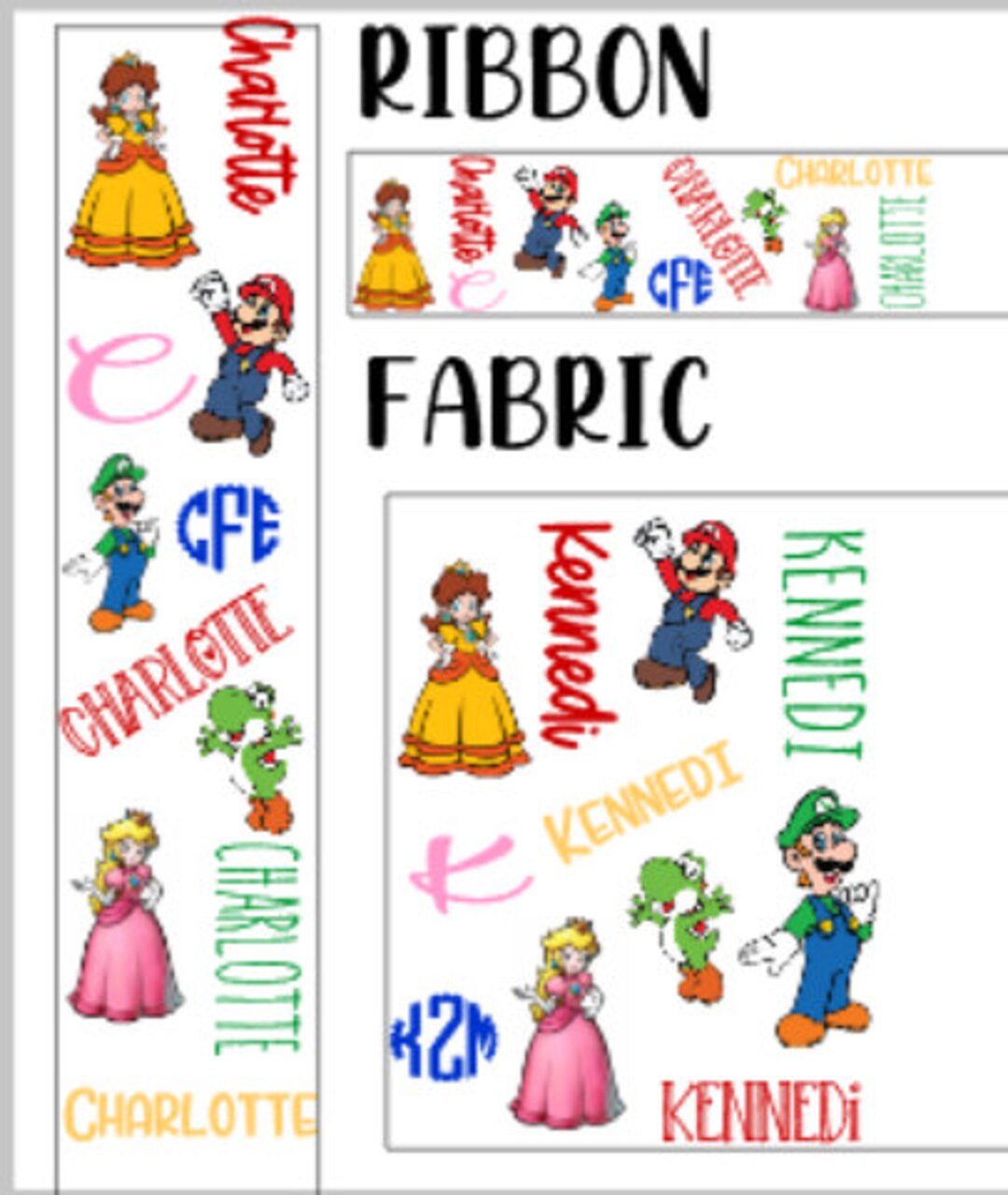 Personalized Game Character Custom Ribbon/fabric - Etsy